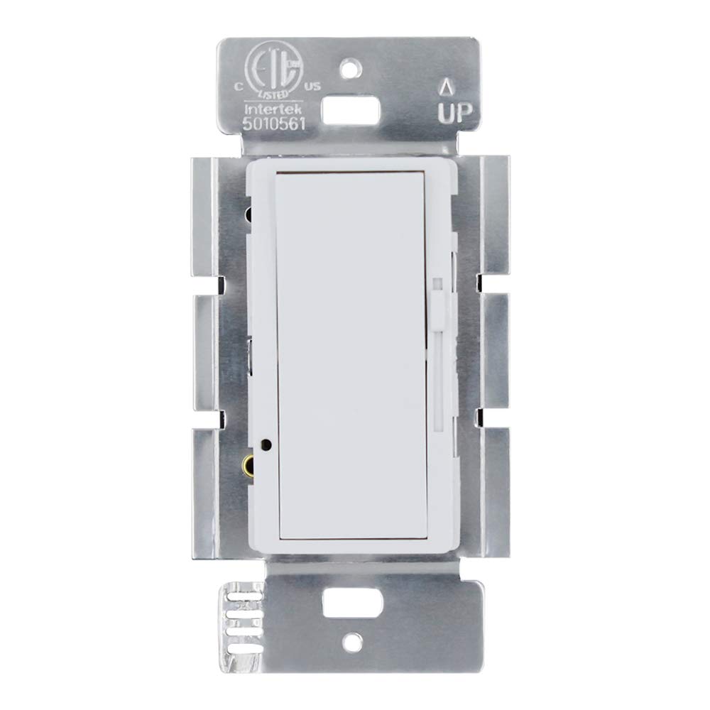 Intertek Dimmer Switch, Single Pole, LED, CFL, Incandescent Halogen ...