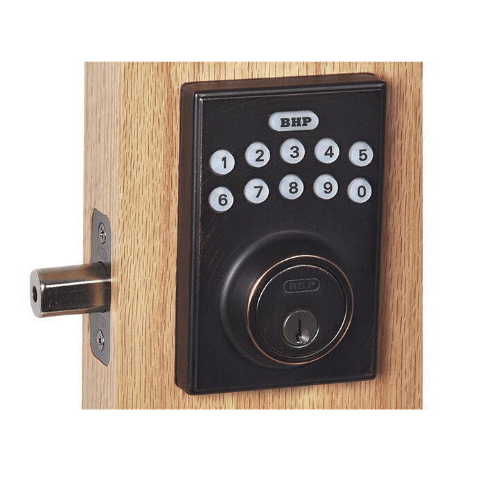 BHP - ELECTRONIC DEADBOLT, DARK BRONZE #EL20611DB – So-Lo Hardware