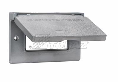 TOPAZ - WCH1GFI HORIZONTAL 1 GANG WEATHER PROOF GFCI RECEPTACLE COVER ...
